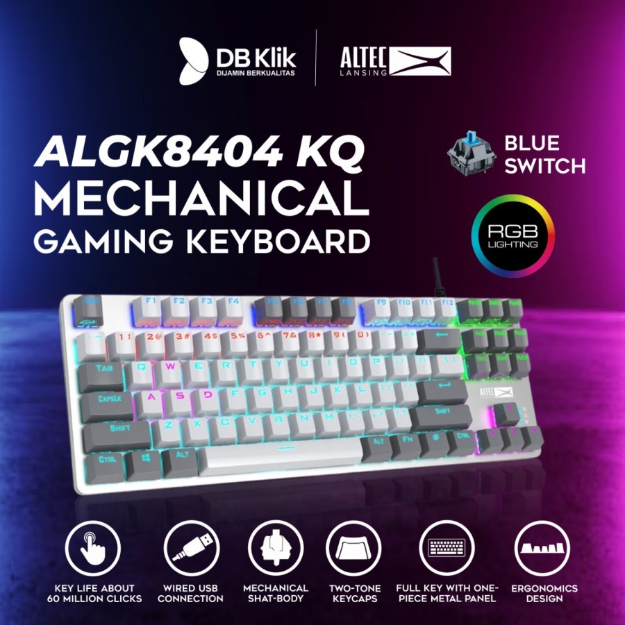Jual Keyboard Gaming Mechanical ALTEC LANSING ALGK-8404 KQ Wired RGB ...