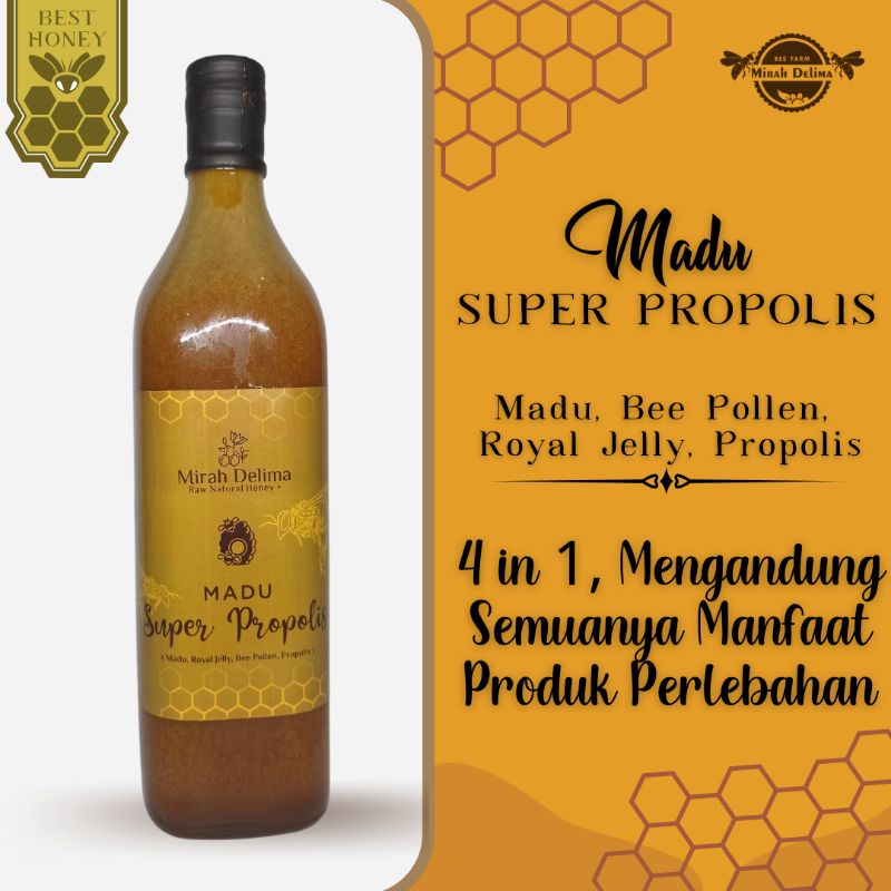 Jual Madu Super Propolis - Kombinasi Madu Royal Jelly, Pollen dan ...