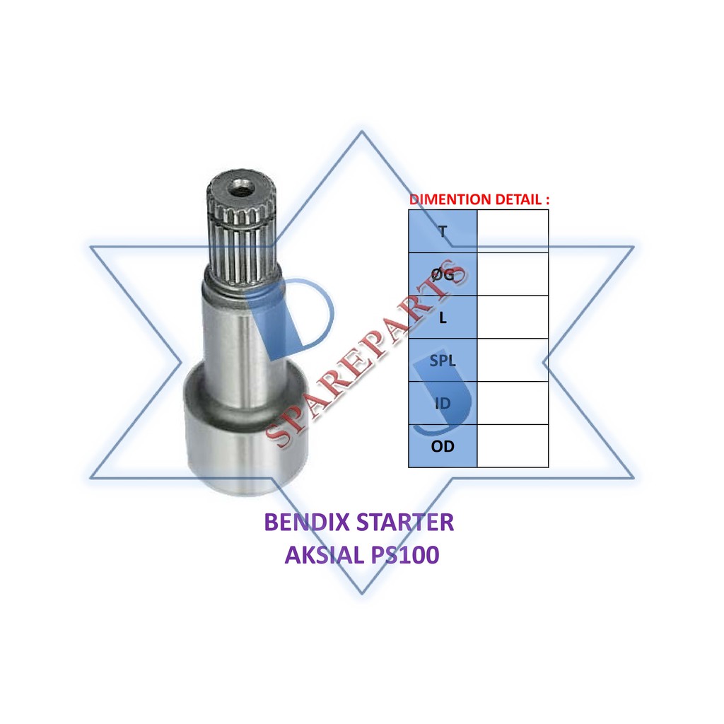 Jual BENDIX STARTER AKSIAL MITSUBISHI PS100 | Shopee Indonesia