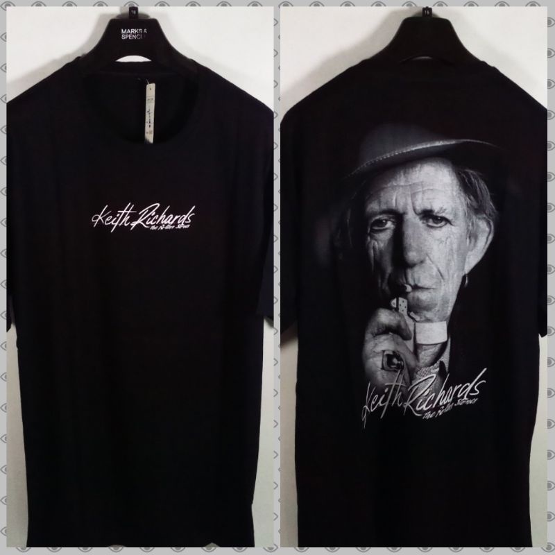 Jual Kaos Band RS Keith Richards Big Size | Shopee Indonesia