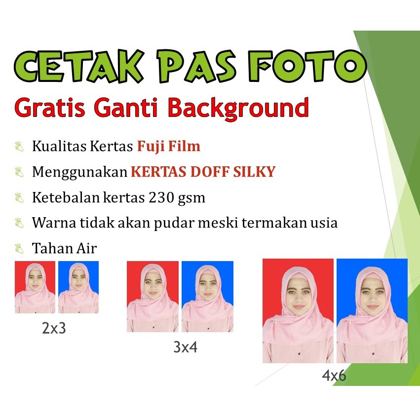 Jual Cetak Pas Foto Murah Kertas Doff/Silky tanpa pre order | Shopee ...