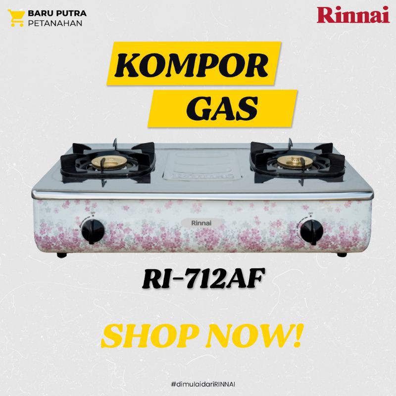 Jual KOMPOR GAS RINNAI RI-712AF (2 TUNGKU) (GARAMSI RESMI) | Shopee ...