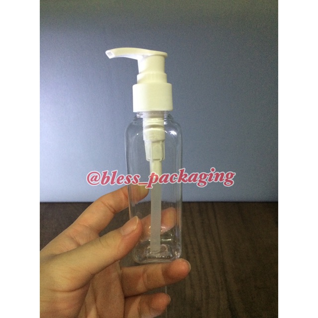 Jual Botol Pump 100 ml/ botol pump kotak 100 ml/ botol pompa 100 ml / botol pump ddlu 100 ml ...