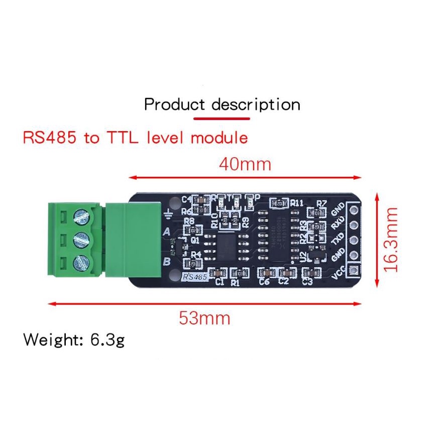 Jual Taidacent RS485 To TTL Serial Port Converter Adapter MODBUS ...