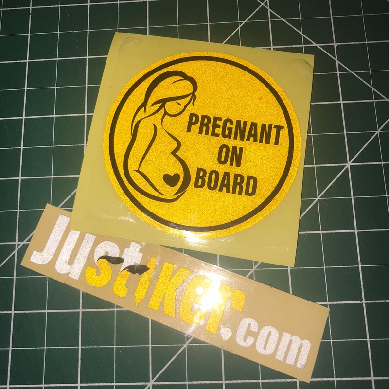 Jual Sticker Pregnant on Board Bulat Reflective, Sign Pregnant, Sign ...
