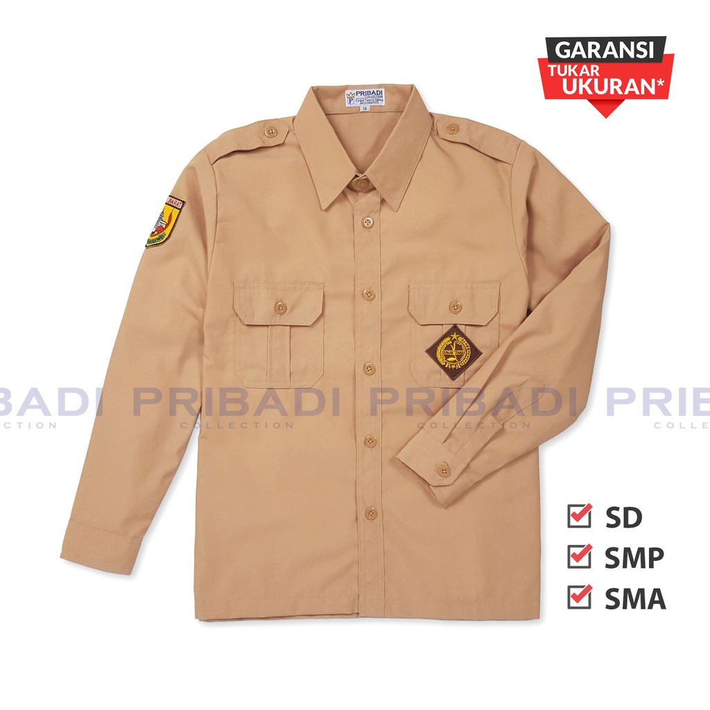 Jual Baju Pramuka Penggalang Penegak Pandega Pembina SD SMP SMA Lengan Panjang Seragam Sekolah ...