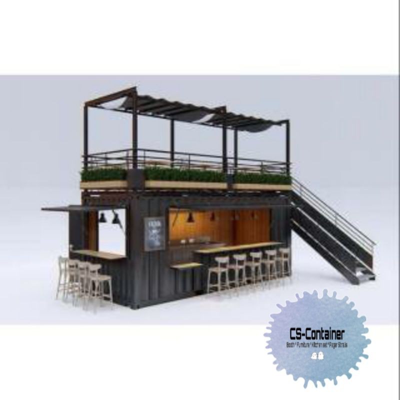 Jual Booth Semi Kontainer Cafe 2 lantai 6x2x2m #4 | Shopee Indonesia