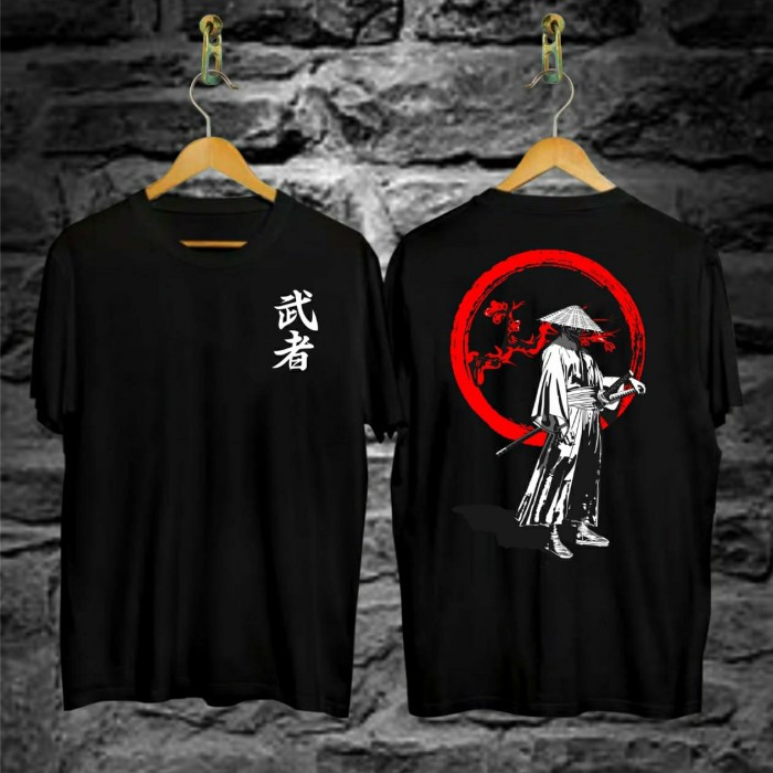 Jual COD Baju Kaos Samurai Topi Hitam Distro Pria Wanita Cotton30s ...