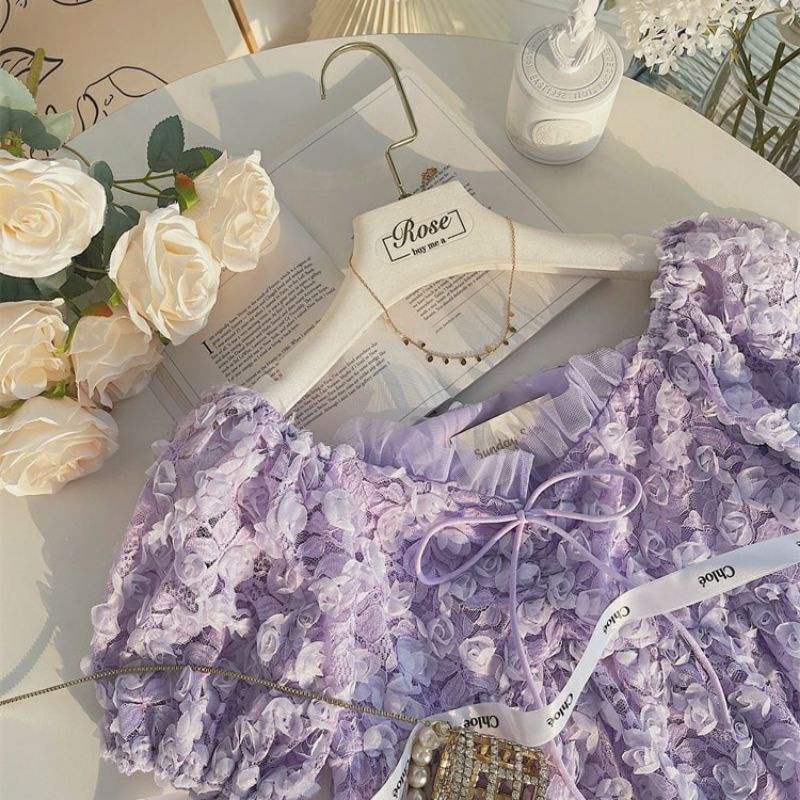 Jual Ivanna Flower Lace Blouse | Afternoon Tone | Shopee Indonesia