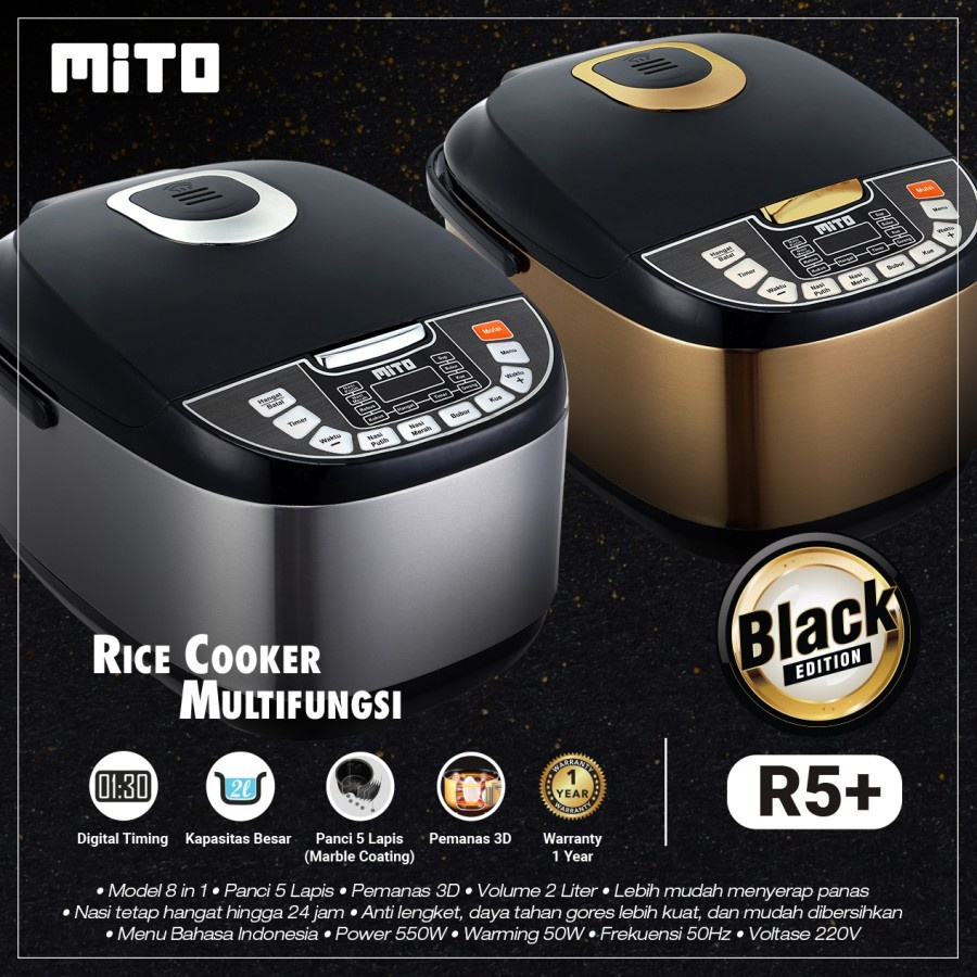 Jual MITO DIGITAL RICE COOKER MULTIFUNGSI R5 PLUS - MITOCHIBA R5 ...