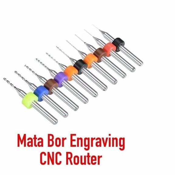 Jual Mata Bor CNC Router Engraving PCB Milling Bits Small Size | Shopee ...