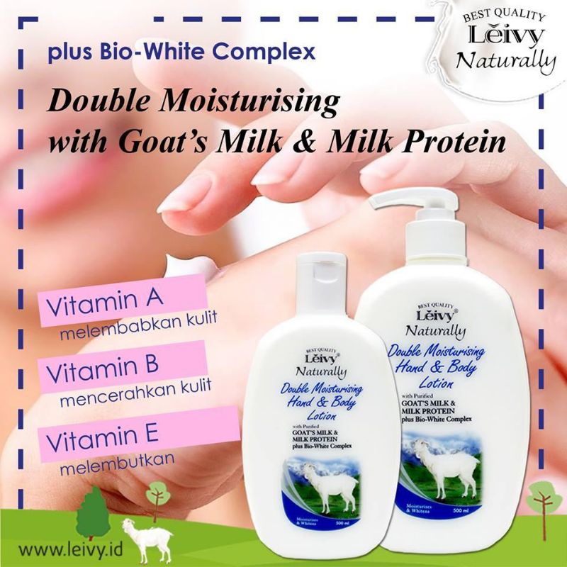 Jual leivy double moisturizing hand & body lotion 270ml 500ml | Shopee ...