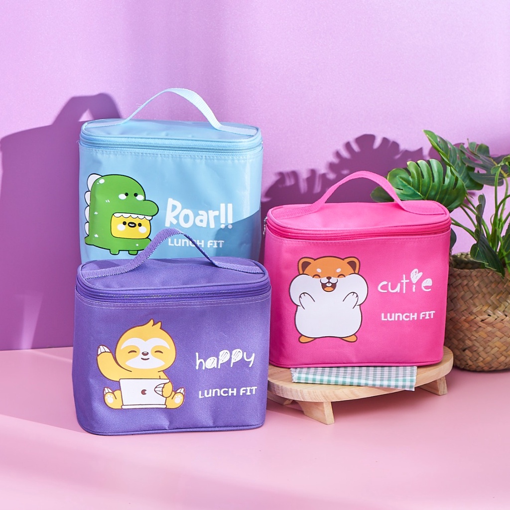 Jual Tas bekal makan anak set Lunch box set Kid anak | Tempat Bekal Anak 4pcs (Tas, Tempat Makan ...