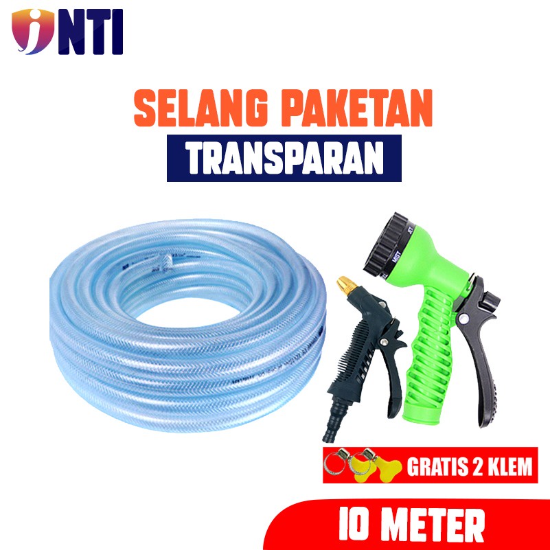 Jual PAKETAN SELANG AIR TRANSPARAN 10 METER / SELANG TRANSPARAN SERAT BENANG POLYSTER JETSPRAY ...