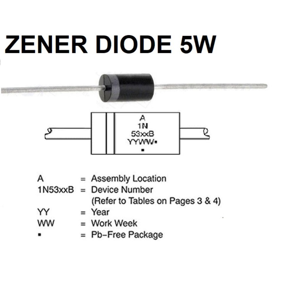 couleur : 1N5336B TONGTAIRUI-LIGHTS Liu-Diodes Lot de 50 diodes Zener 5 ...