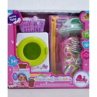 Jual mesin cuci mainan edukasi laundry set setrika happy pun | Shopee ...