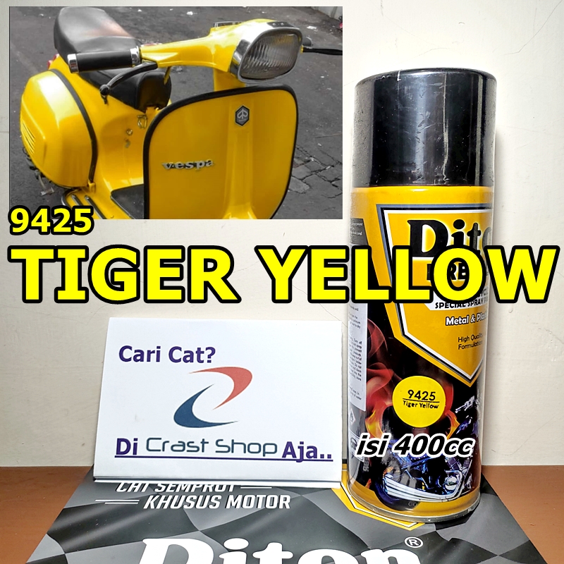 Jual Cat Pilox Diton Premium TIGER YELLOW 9425 400cc warna kuning ...
