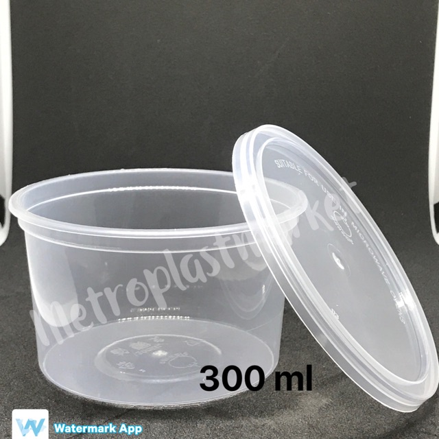 Jual Kotak makan/wadah plastik/thinwall/kotak transparan 300ml | Shopee ...