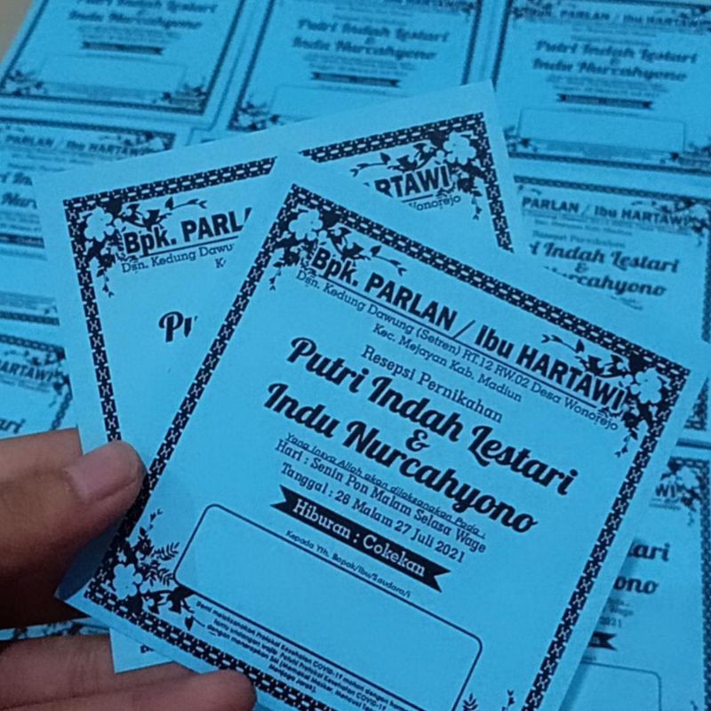 Jual UNDANGAN PUNJUNGAN PERNIKAHAN Bolak Balik & 1 Muka, RANTANG ...