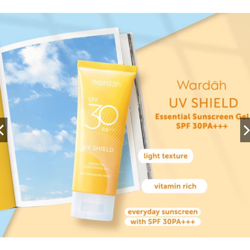 Jual WARDAH SPF 30 PA+++ UV SHIELD ESSENTIAL SUNSCREEN GEL 40 ML SUNBLOCK KEMASAN KUNING ...