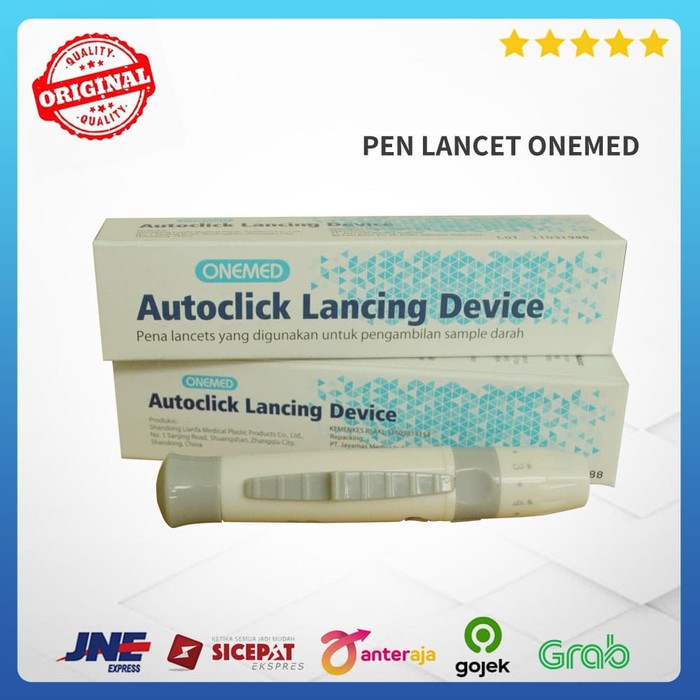 Jual Pen Lancet Onemed - Alat Ambil Sample Darah - Autoclick Lancing ...