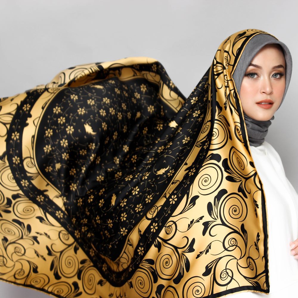 Jilbab Turki Asli Big Series BIG 108 - A. Gold - black - duraturkish