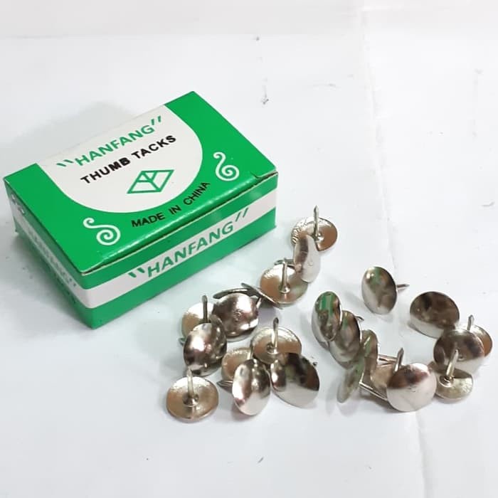 Jual Paku payung kotak besar paku pines thumb tacks isi 10 kotak kecil ...