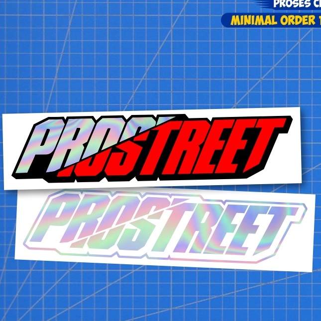 Jual Sticker PROSTREET Hologram pelangi Stiker cutting Murah | Shopee ...
