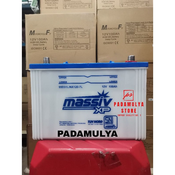 Jual Aki Basah Massiv XP NX120-7L 12V 100Ah 95D31L Battery Pajero Fortuner | Shopee Indonesia
