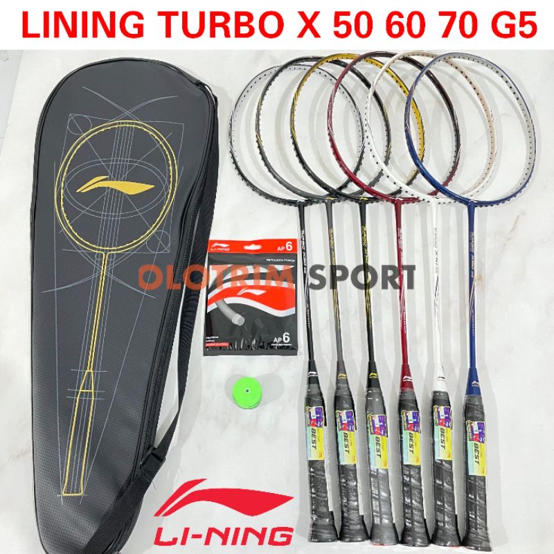 Jual Raket Badminton Lining TURBO X 50 60 70 GEN 5 V X50 X60 X70 ...