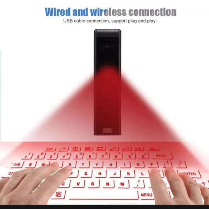 Jual Black Laser Projection Virtual Keyboard For Smartphone Tab PC ...