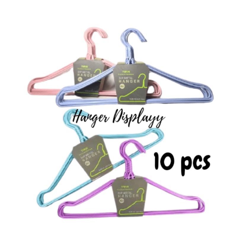 Jual Gantungan Baju Coating / Hanger Kawat Coting Lapis Plastik Per 10 ...
