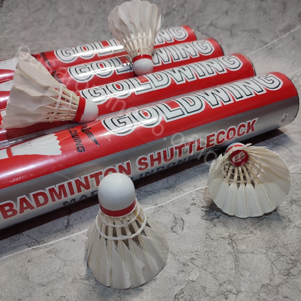 Jual SHUTTLECOCK / KOK BULUTANGKIS / KOK BADMINTON GOLDWING MERAH | Shopee Indonesia