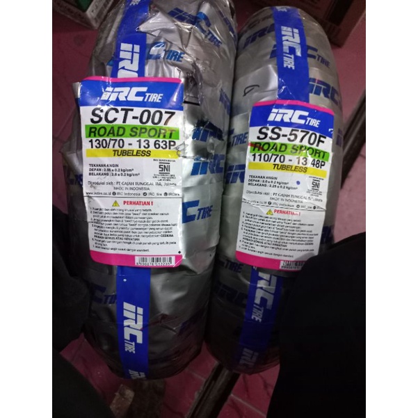 Jual Sepasang IRC NMAX 110/70-13 & 130/70-13 Tubles Free Pentil Karet ...