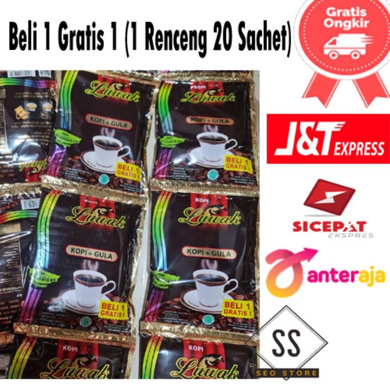 Jual kopi luwak hitam 1 renteng (20 sachet) Indonesia|Shopee Indonesia