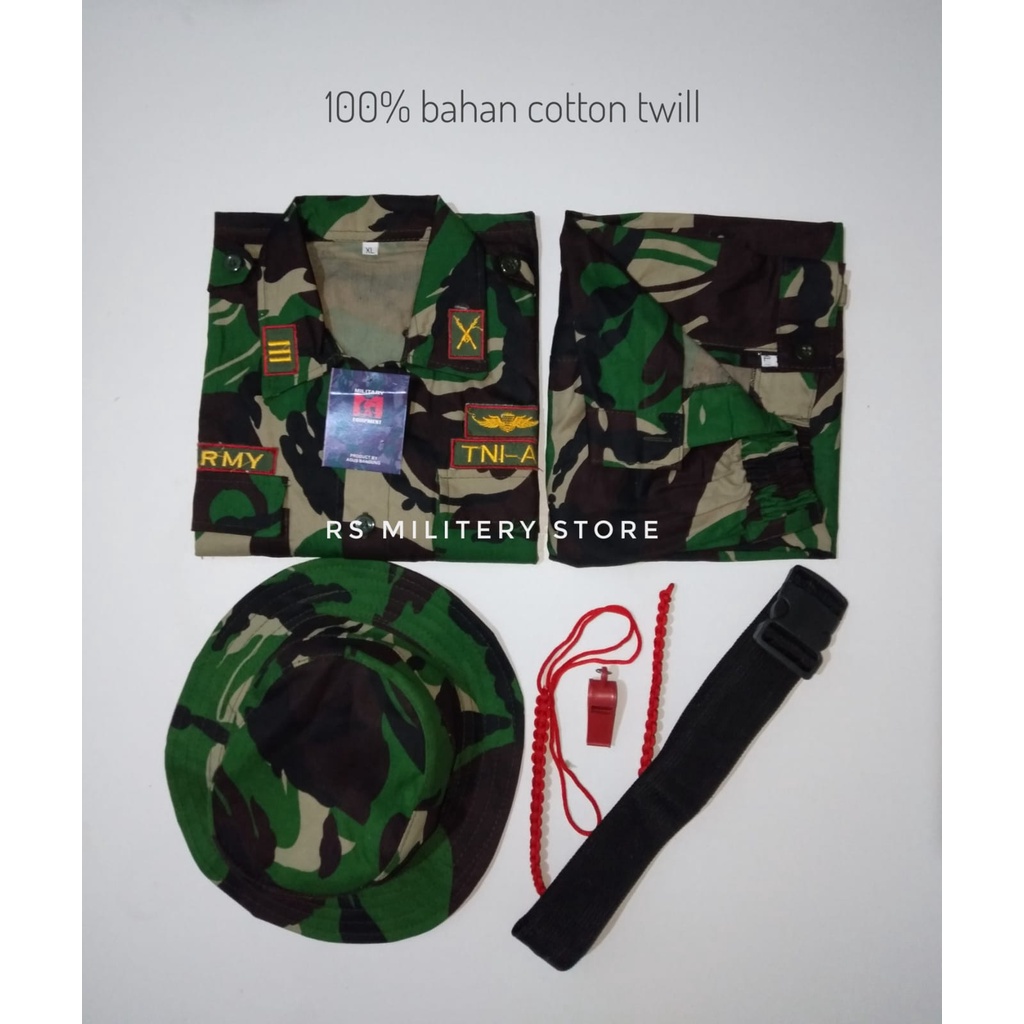 Jual BAJU SERAGAM PDL TNI ANAK LORENG MALVINAS FULLSET | Shopee Indonesia