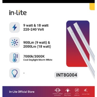 Jual Lampu Inlite Tubelight T8 INT8G004 9Watt 9 WATT Inlite | Shopee ...
