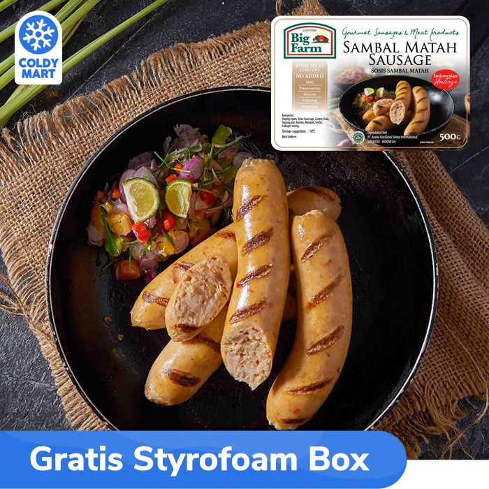 Jual Sosis Ayam Big Farm Sambal Matah Sausage | Shopee Indonesia