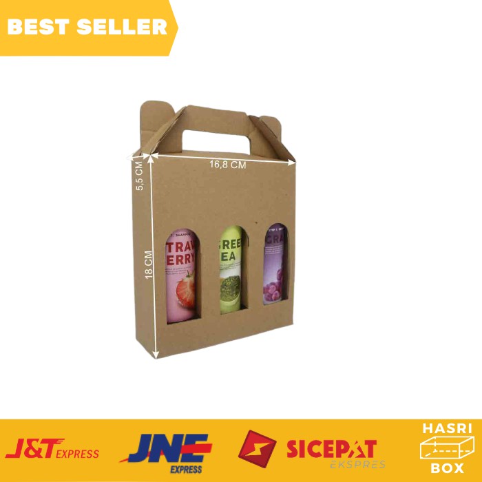 Jual Dus Botol Box Botol Box Dus Kotak Kemasan Botol Kale Dus Botol 250 ...