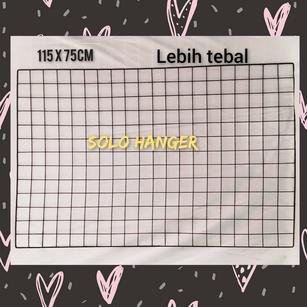 Jual Jaring Ram 75 x 115 cm Hitam Besi Tebal Dinding Gantungan Hook Ram ...