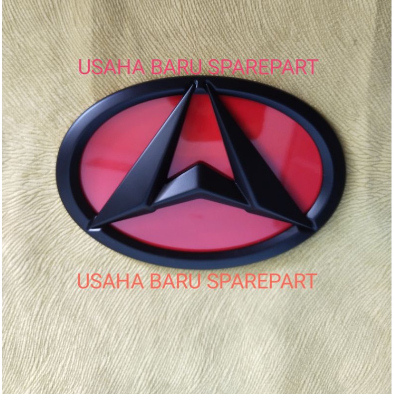 Jual Logo emblem mobil Daihatsu Ayla/Agya/Sigra hitam doff begron merah ...