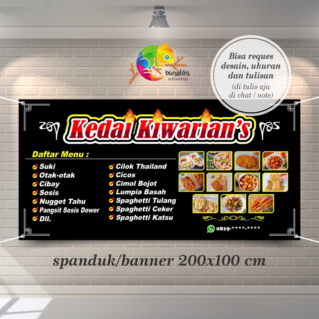 Jual Spanduk, Banner Warung Kedai Jajanan | Shopee Indonesia