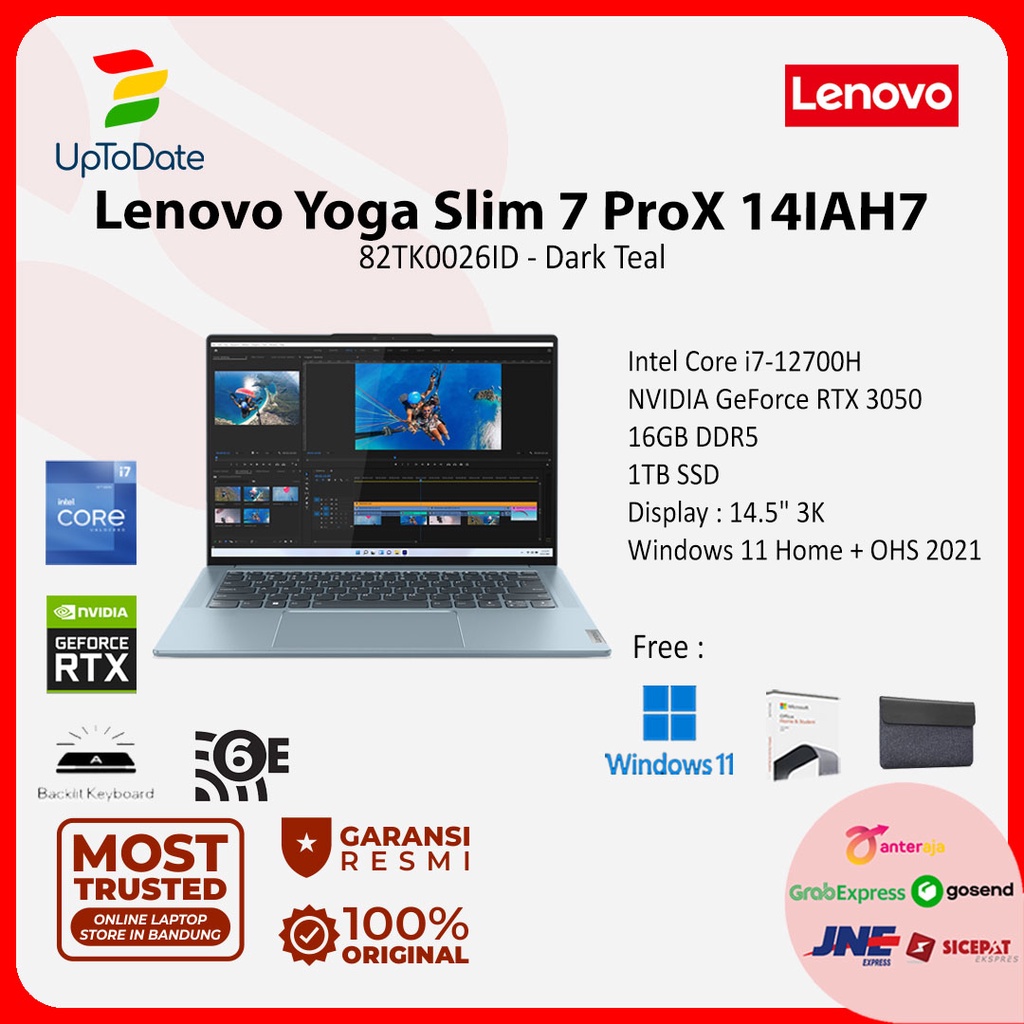 Jual Lenovo Yoga Slim 7 ProX 14IAH7 26ID Core i7-12700H 16GB 1TB ...