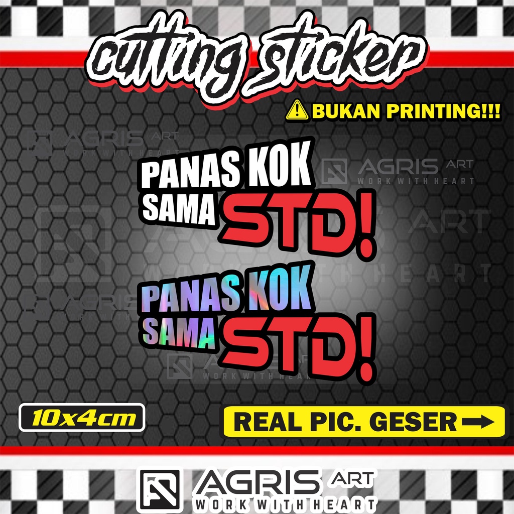 Jual cutting sticker stiker panas kok sama std! viral | Shopee Indonesia