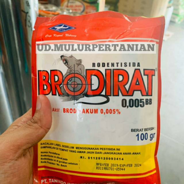 Jual Rodentisida BRODIRAT 0,005BB Cap kapal terbang isi 100gr | Shopee ...