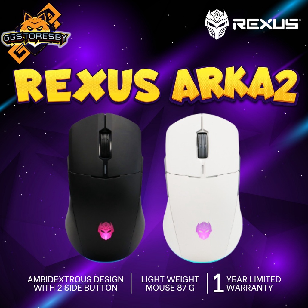 Jual REXUS ARKA II RX107 WIRELESS DUAL-CONNECTION Gaming Mouse | Shopee ...