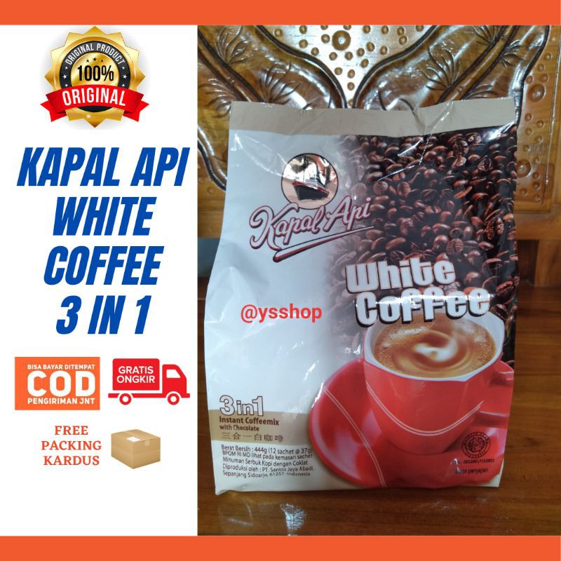 Jual Kopi Kapal Api White Coffee 3in1 Bag isi 12 sachet | Shopee Indonesia
