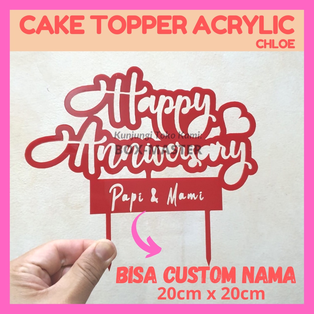 Jual Topper Happy Birthday Cake Topper Custom Toper Happy Birthday Cake ...