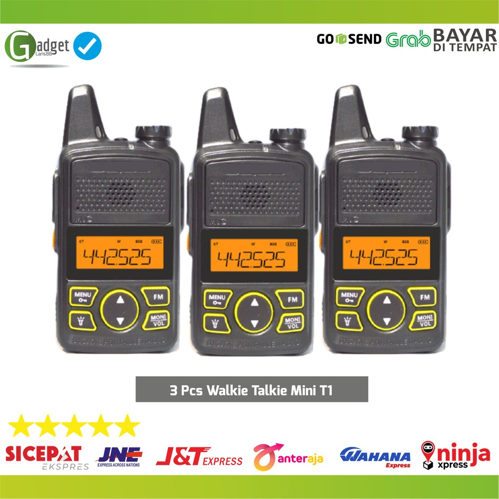 Jual Paket 3 Unit Radio HT Walkie Talkie Handy Talky BF T1 BFT1 Mini ...