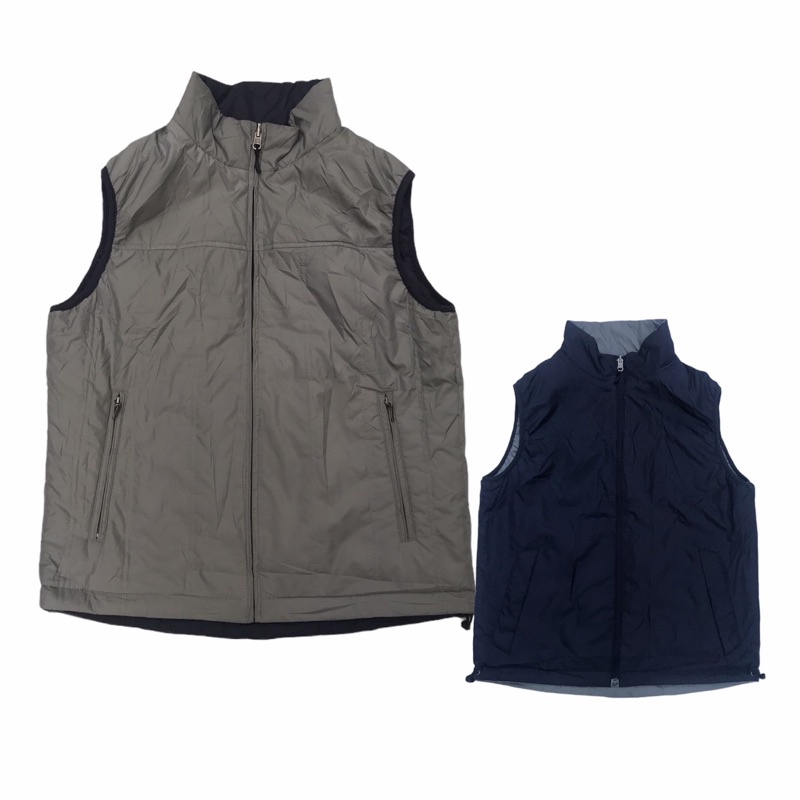 Jual Uniqlo reversible vest / rompi bulak bolak balik biru abu hangat ...